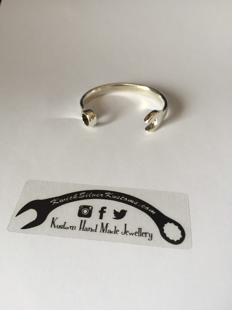 Elite Sexy Solid Silver Spanner Bracelet - Kwicksilver Kustoms